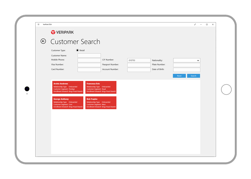 Direct Sales Agent Tablet Application - Retail | VeriPark